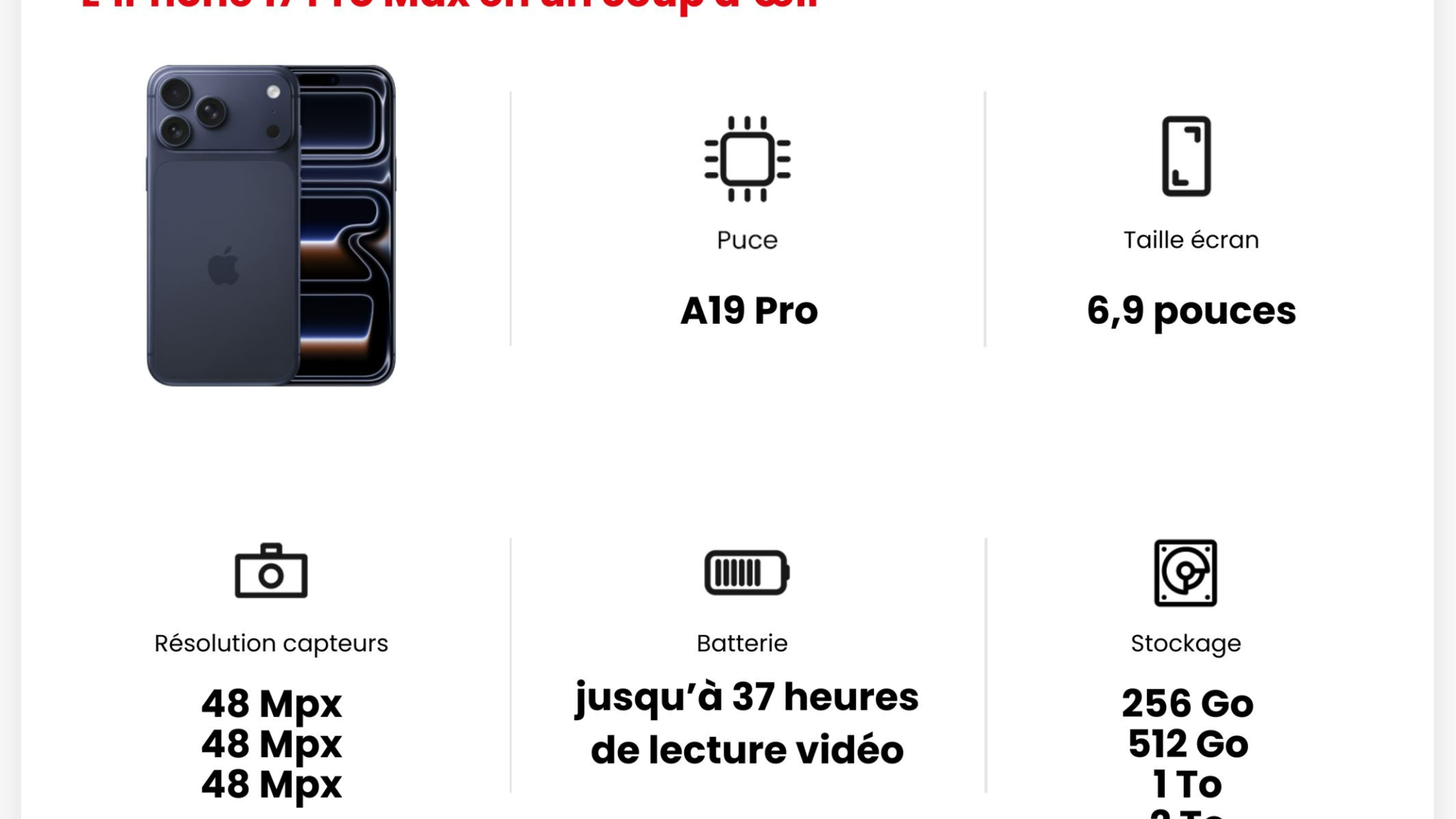 Cyber Monday : l'iPhone 17 Pro Max jusqu'à 360€ moins cher chez SFR | SFR ACTUS